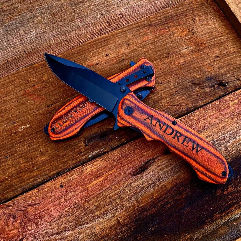 Engraved Hunting Knife Personalized Pocket Knife Hunting - Etsy