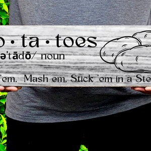 Potato Wood Sign, Hobbit Hole Kitchen, Kitchen Decor, Lotr Fan Gift ...