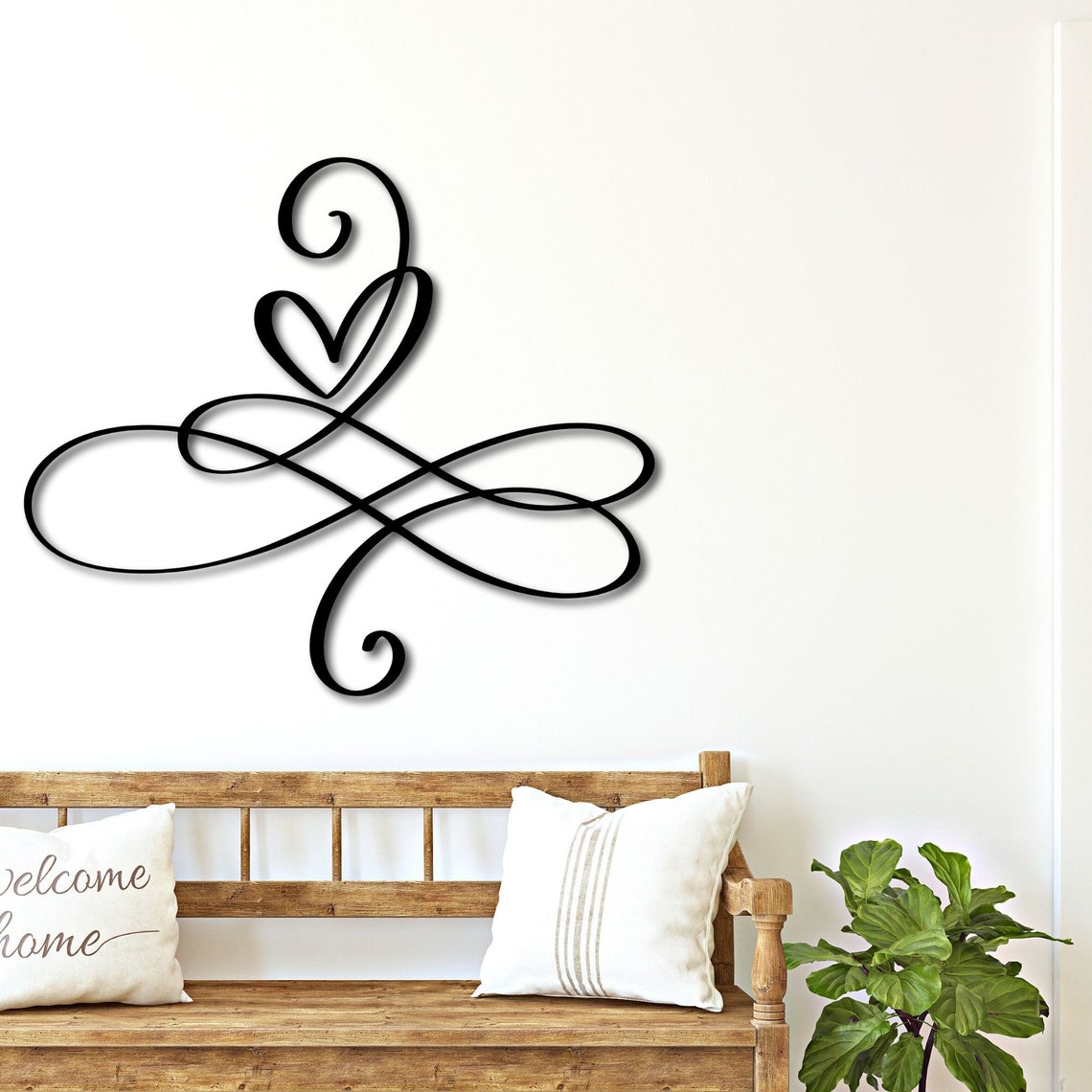 Infinity Heart Metal Design | Infinity Symbol | Wall Art Love Infinity ...