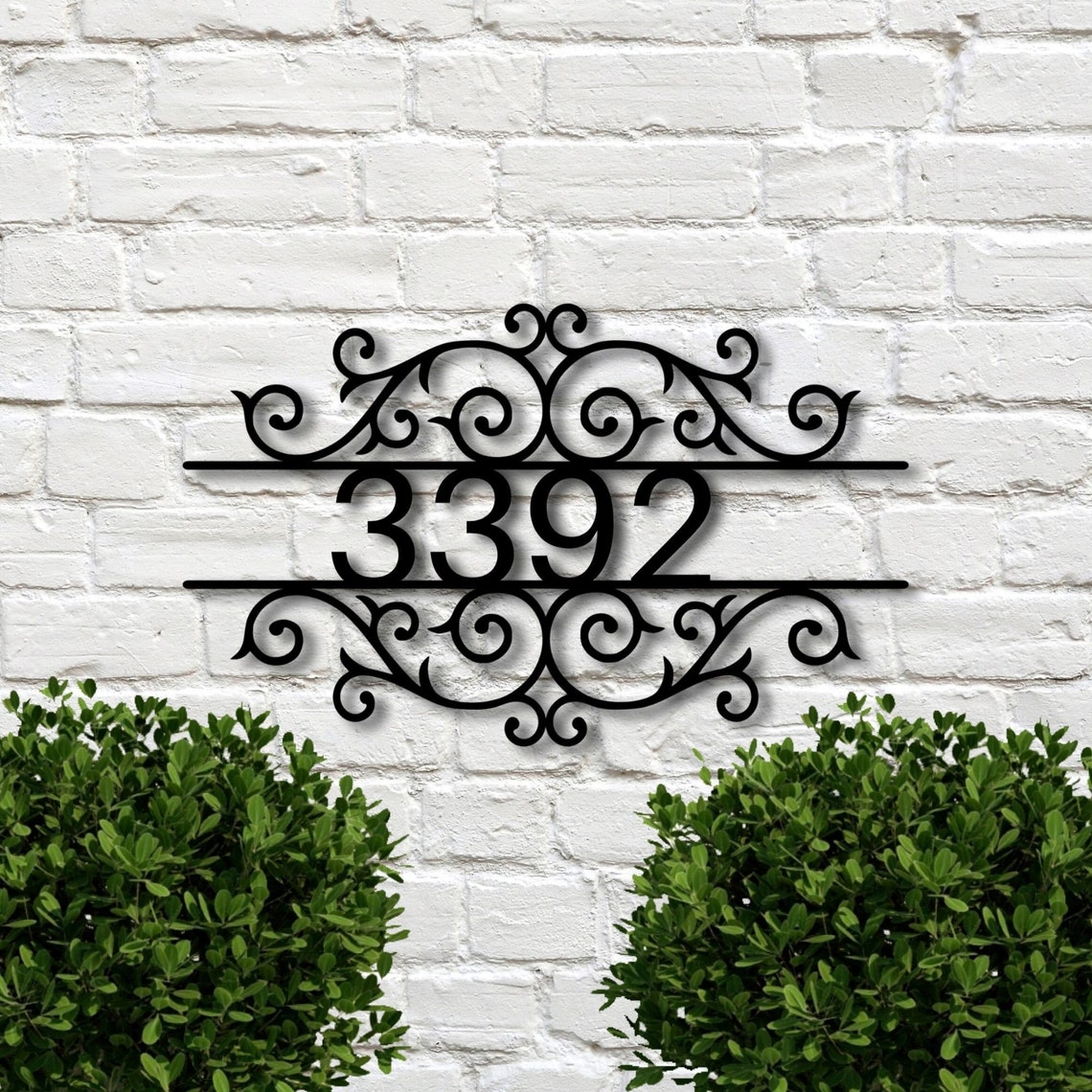 Personalized Scroll House Numbers Metal Sign Address Metal - Etsy