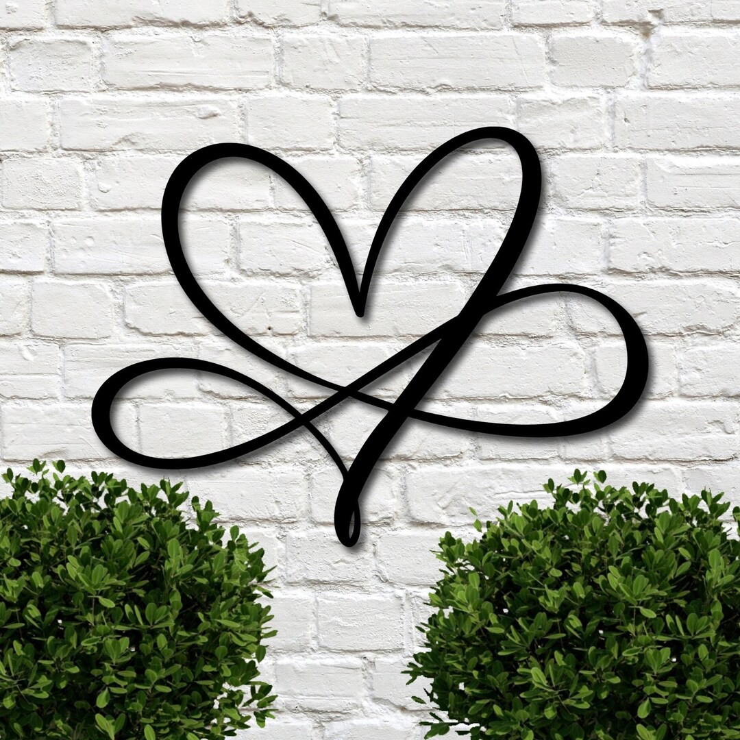 Infinity Heart Metal Design | Infinity Symbol | Wall Art Love Infinity ...