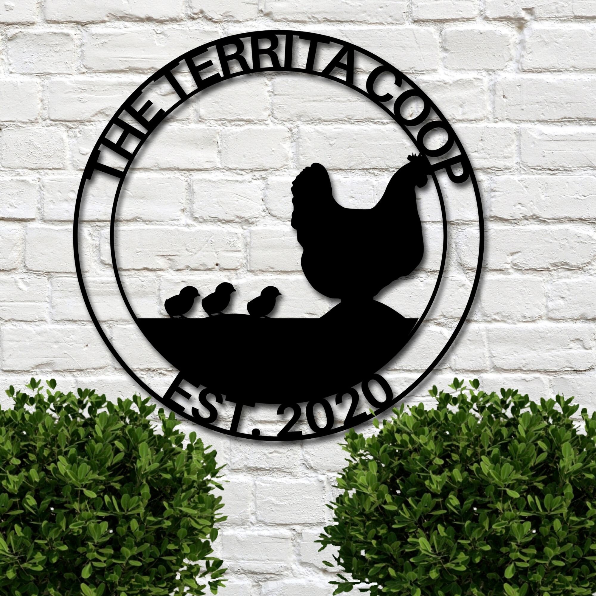 Personalized Chicken Coop Sign, Custom Hen House Sign, Metal Chicken ...