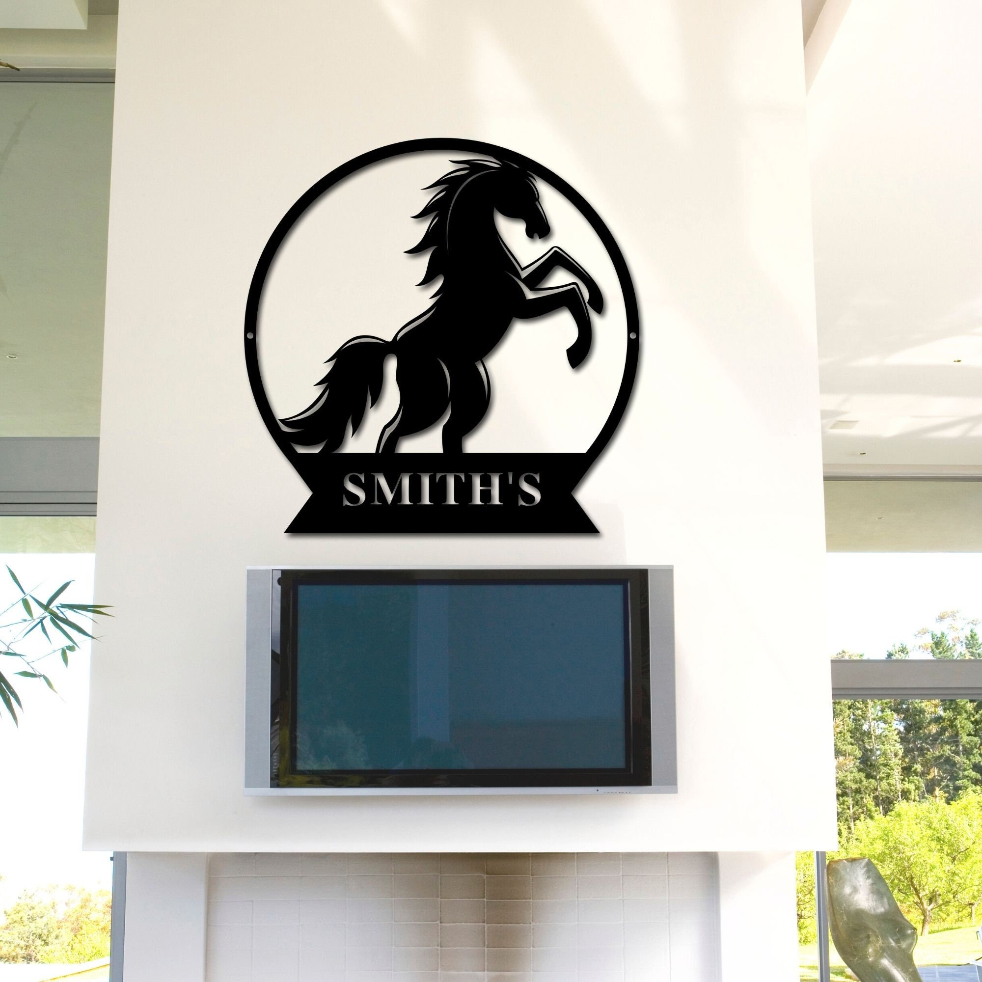 Custom Horse Sign, Horse Metal Sign, Personalized Horse Gift, Custom ...