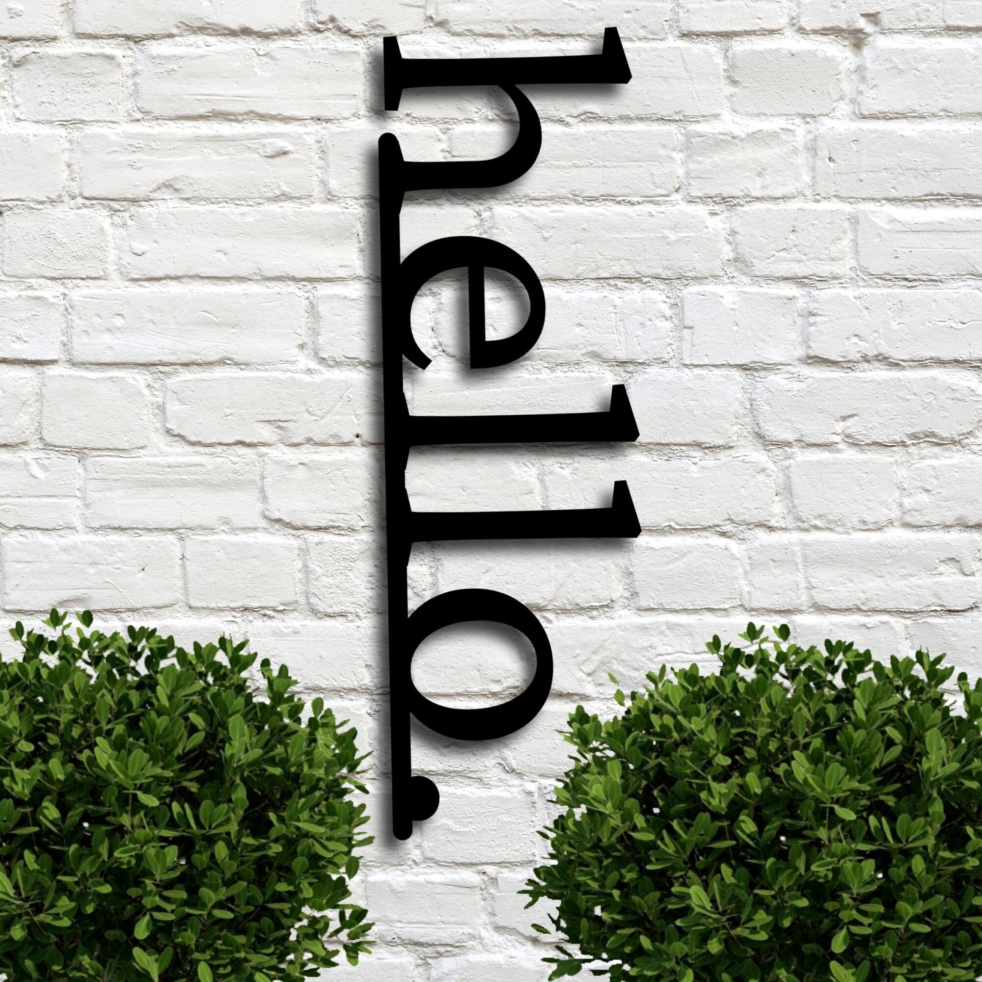 Metal Hello Sign Welcome Metal Sign Hello Door Metal - Etsy