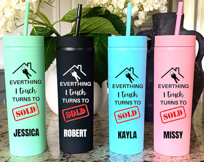 Personalized Realtor Gifts for Agents, Realtor Tumbler, Real Estate ...