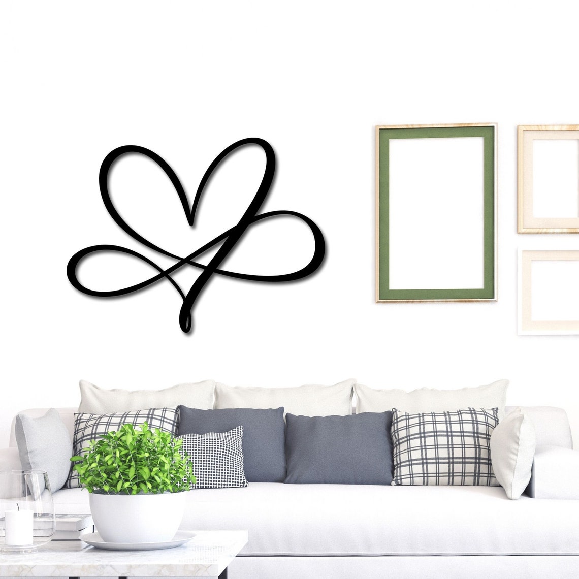 Infinity Heart Metal Design Infinity Symbol Wall Art Love - Etsy