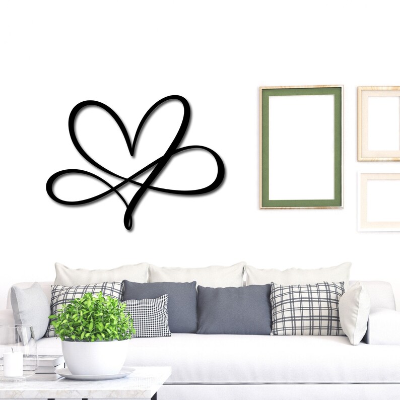 Infinity Heart Metal Design Infinity Symbol Wall Art Love - Etsy