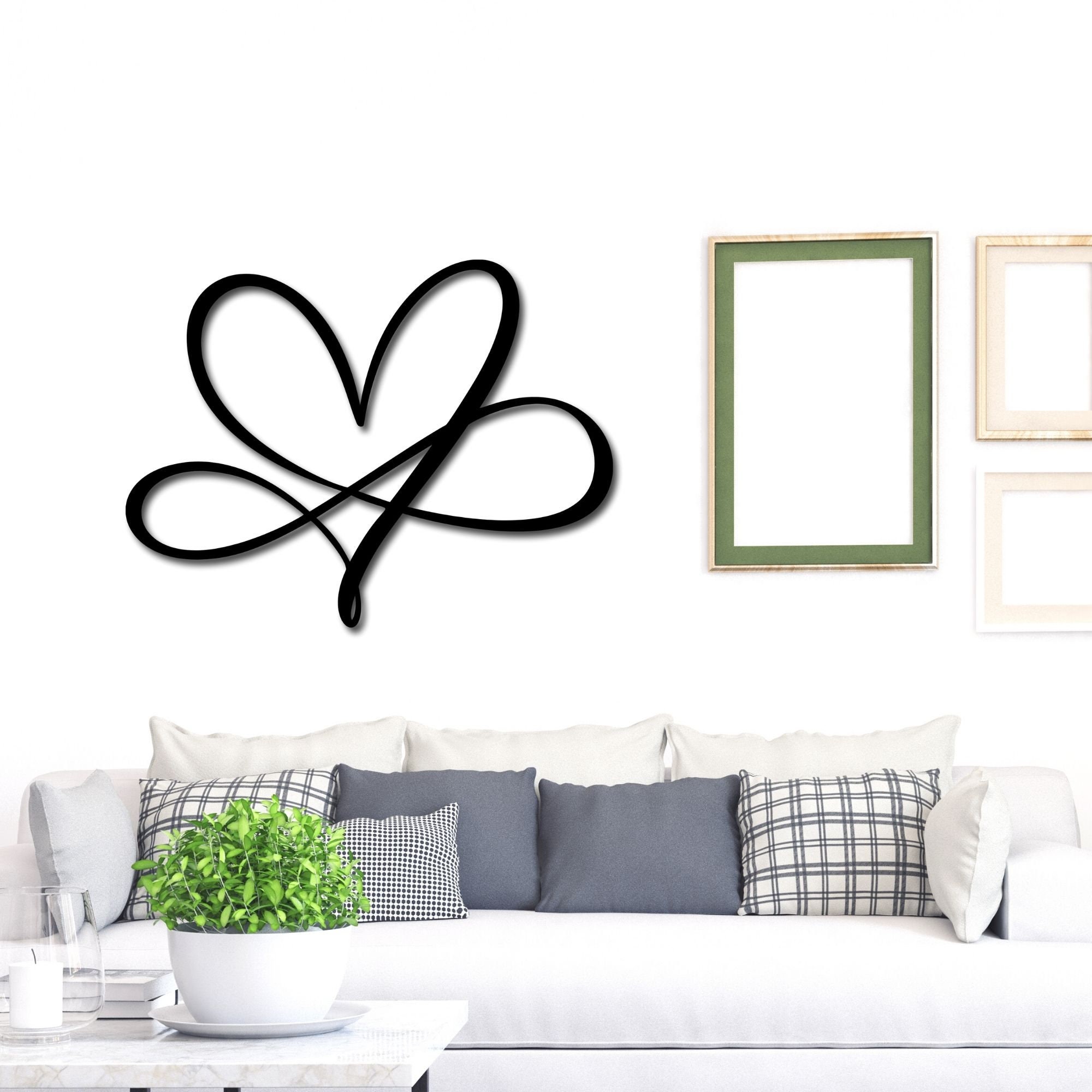 Infinity Heart Metal Design | Infinity Symbol | Wall Art Love Infinity ...