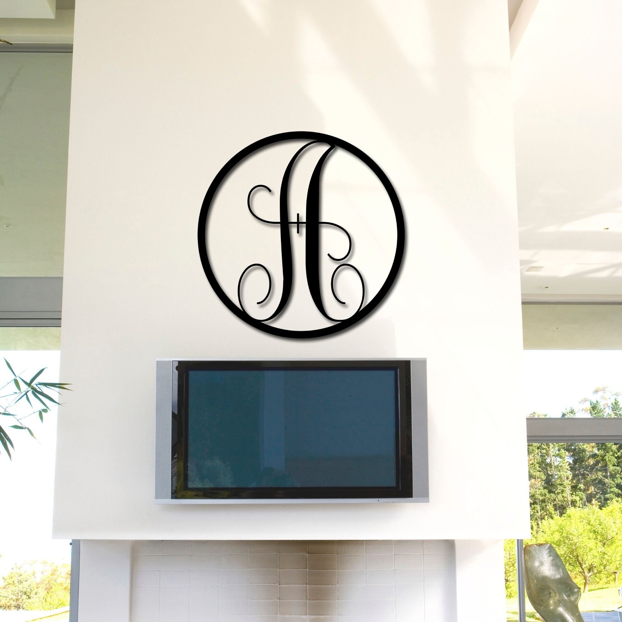 Letter Monogram Metal Sign Metal Inital Metal Letter - Etsy