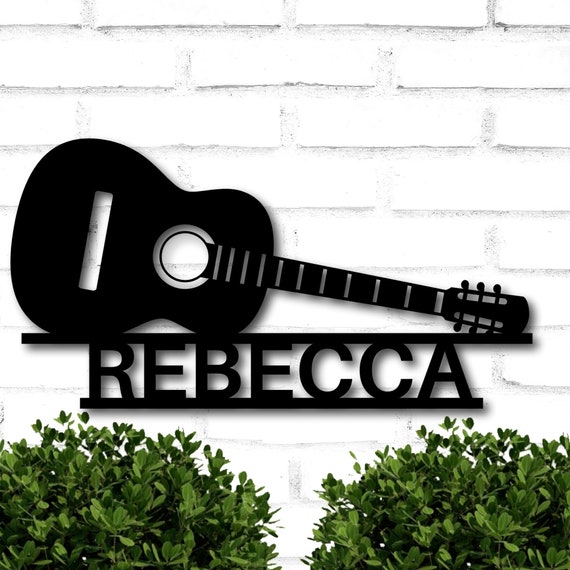 Guitar Name Sign Personalized Metal Sign Music Gift | Etsy