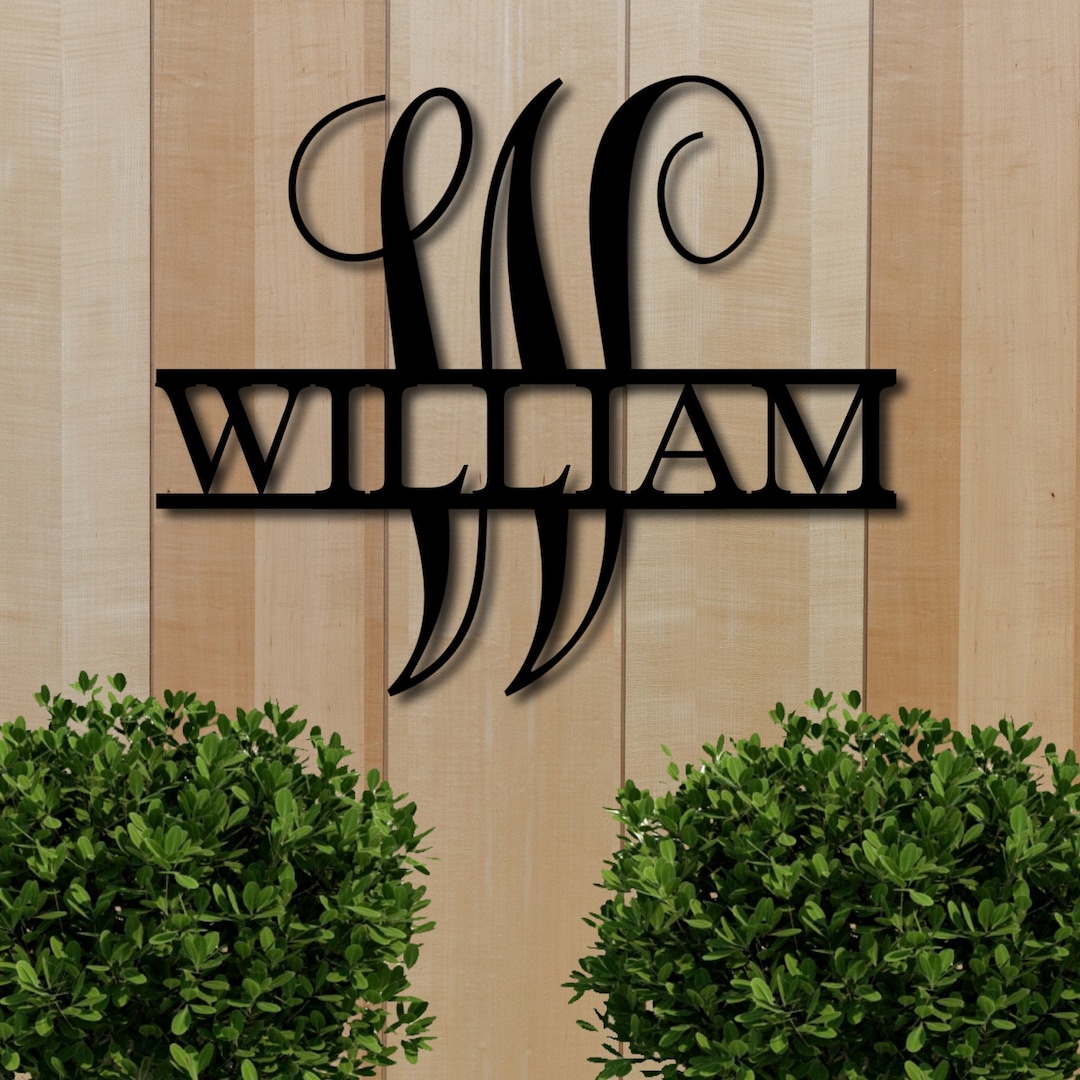 Personalized Family Name Metal Sign, Housewarming Gift, Metal Monogram ...