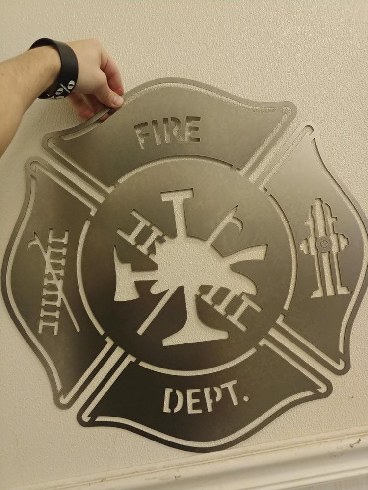 Firefighter Gift, Firefighter Maltese Metal Cross, Firefighter Gift ...