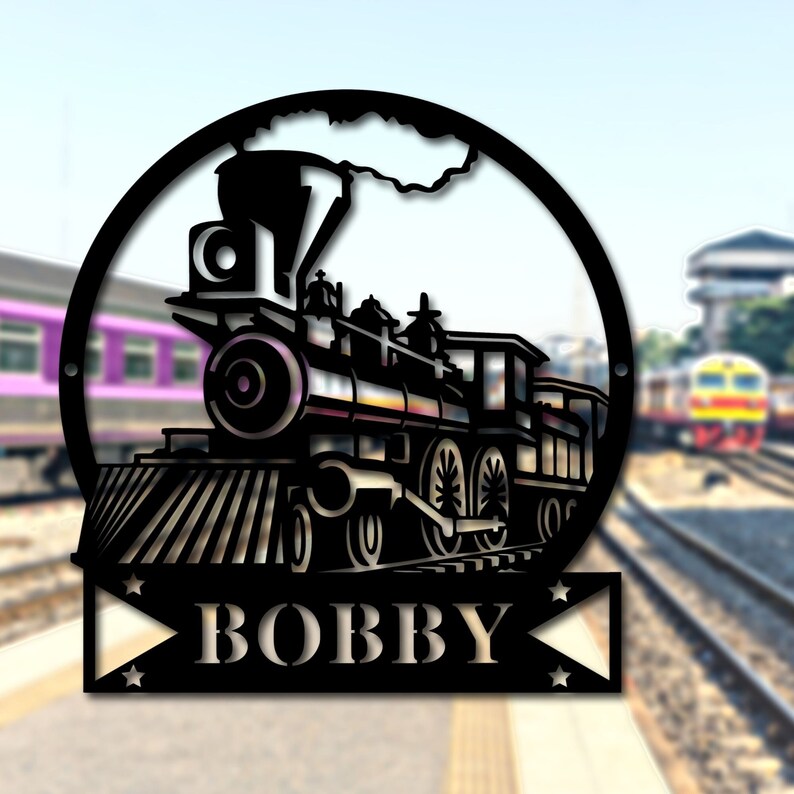 Train Metal Sign Train Wall Decor Custom Train Sign Train | Etsy