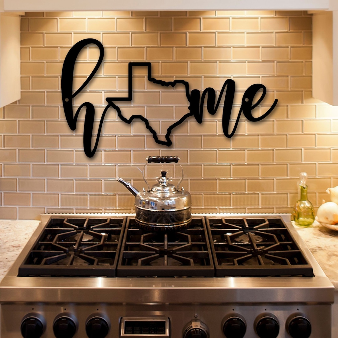 Home Metal Word With State, Home Sign With State, Home Sweet Home Metal ...