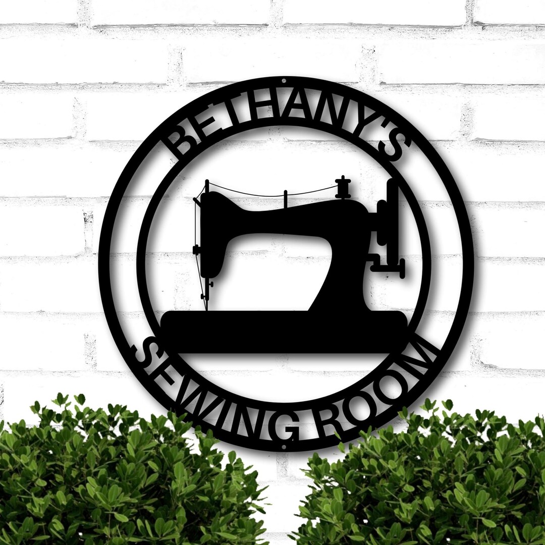 Sewing Room Sign, Personalized Sign, Sewing Sign, Metal Sewing Sign ...