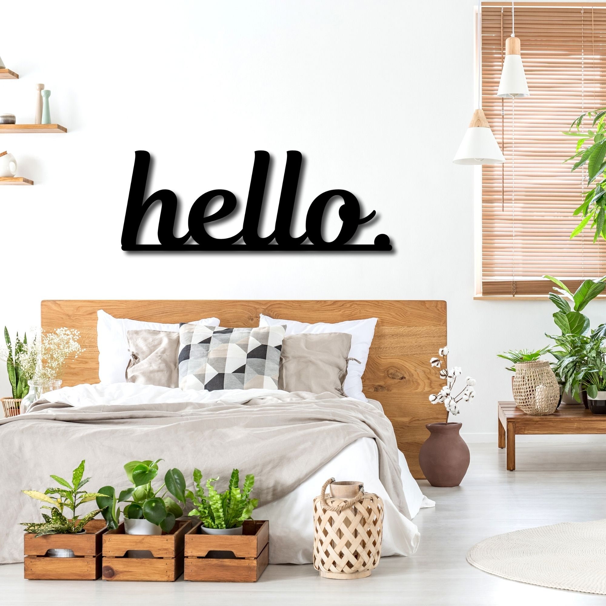 Metal Hello Sign Welcome Metal Sign Hello Door Metal - Etsy