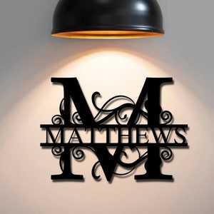 Personalized Iron Sign, Last Name Iron Sign, Iron Wall Art With Name on ...