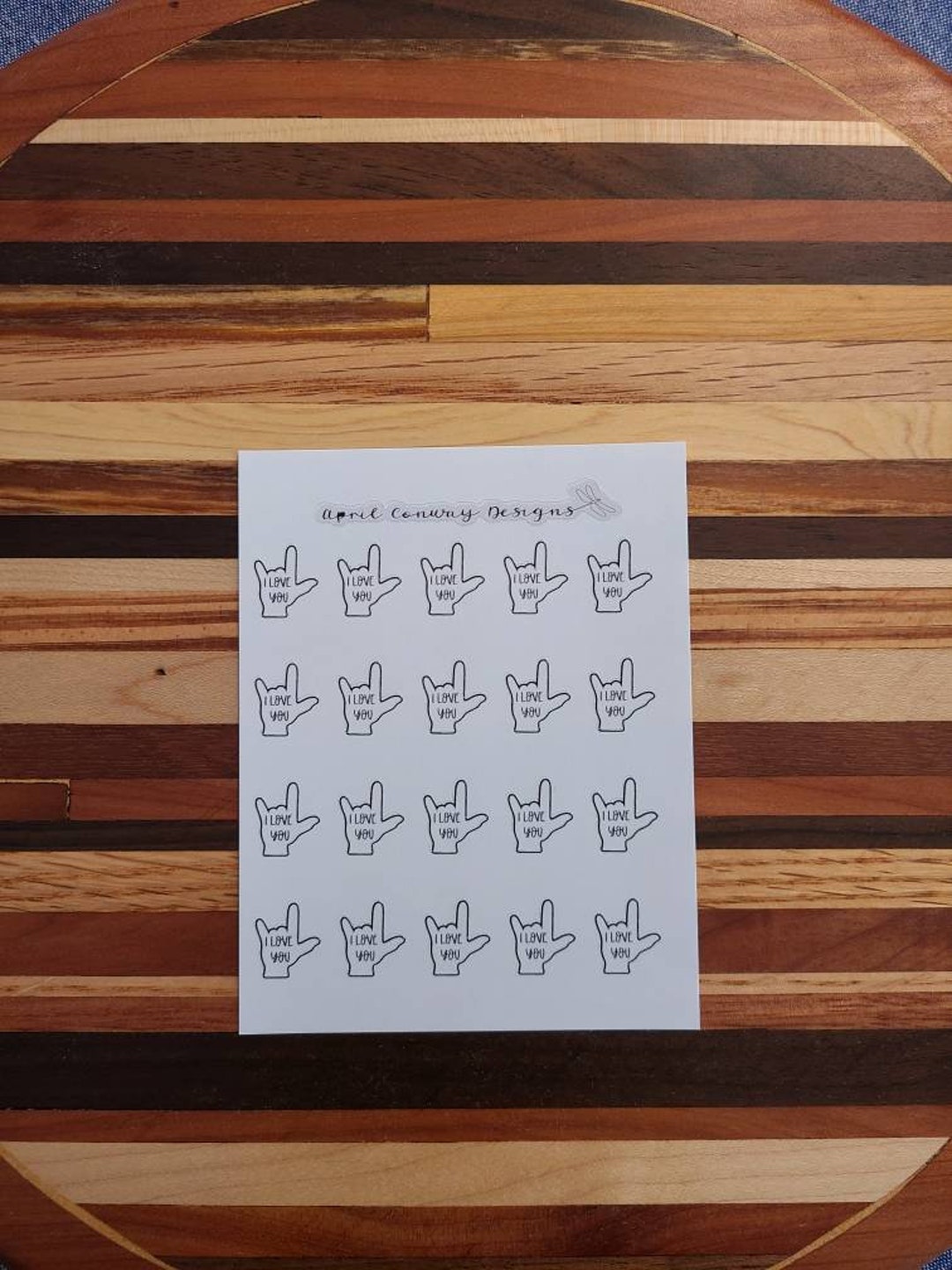 ASL I Love You Quarter Sheet - Etsy