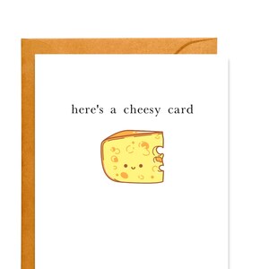 Here's a Cheesy Card - Handmade Greeting Card - Blank Inside - Funny ...