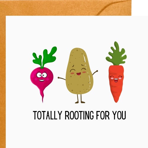 I'm Rooting for You Greeting Card Watercolor - Etsy