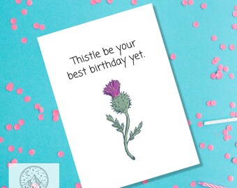 Thistle Card | Etsy