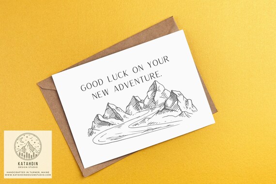 Good Luck on Your New Adventure Good Luck Card | Etsy