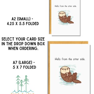 Hello From the Otter Side - Handmade Greeting Card - Blank Inside ...