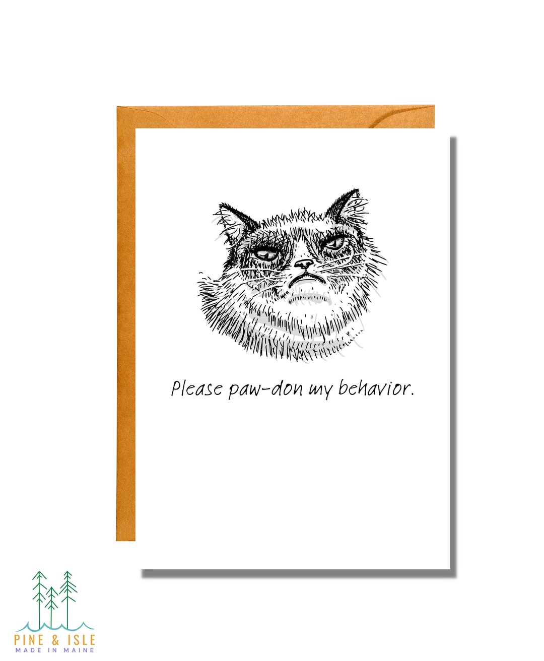 Please Paw-don My Behavior | Pun Apology | Sorry Card | AP21 - Etsy