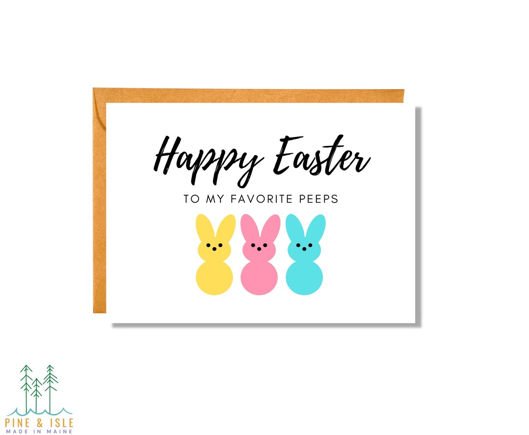 Happy Easter to My Favorite Peeps | Easter Card | Pun Card | Funny ...