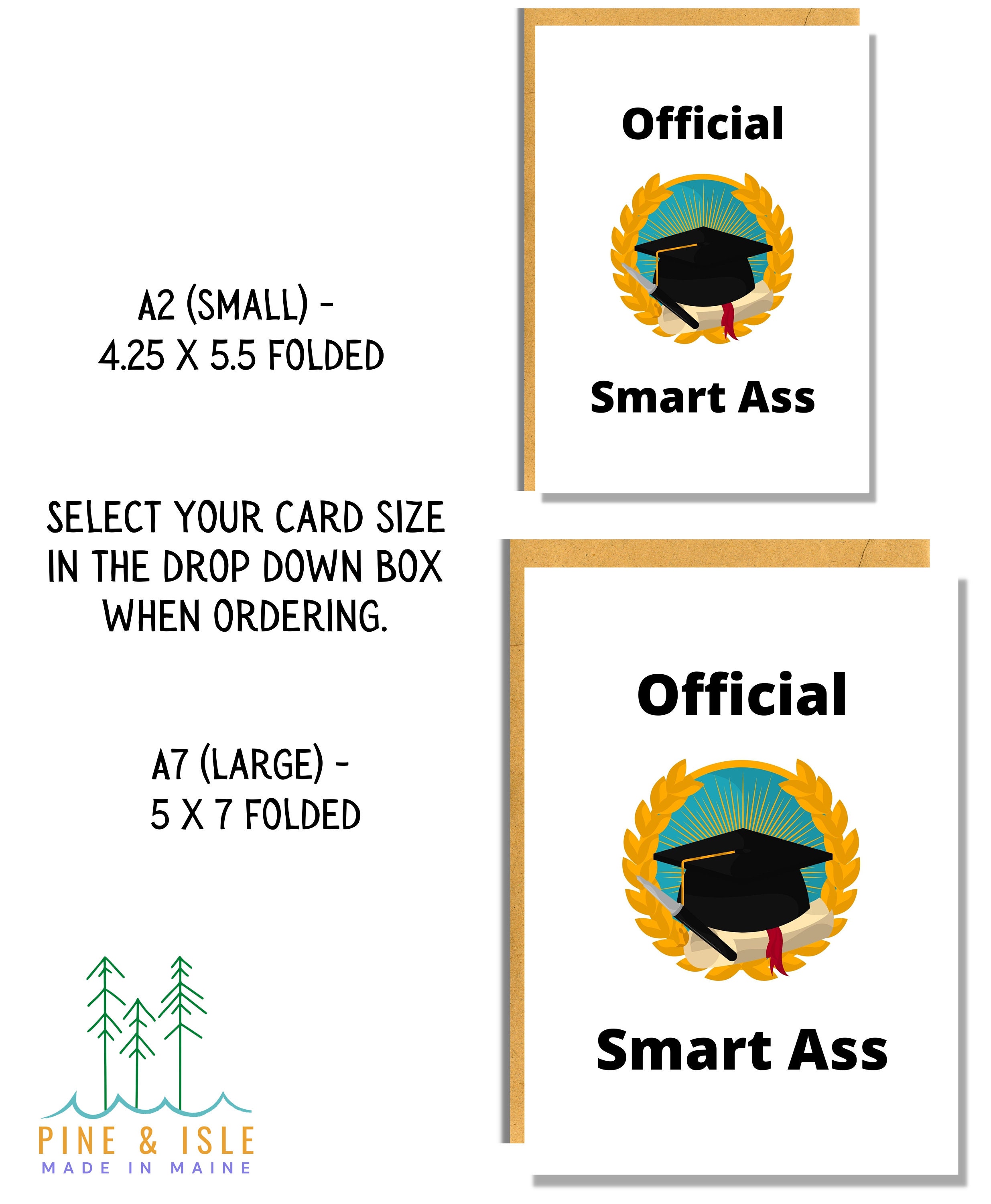 Official Smart Ass | Graduation Card | Funny Card | CO11 - Etsy