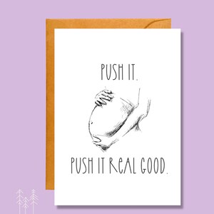Push It, Push It Real Good | Funny Card | Pregnancy | Baby Shower | BB1 ...