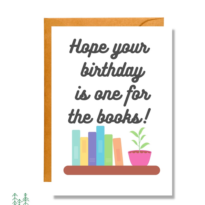 Birthday Card Cat Books - Etsy