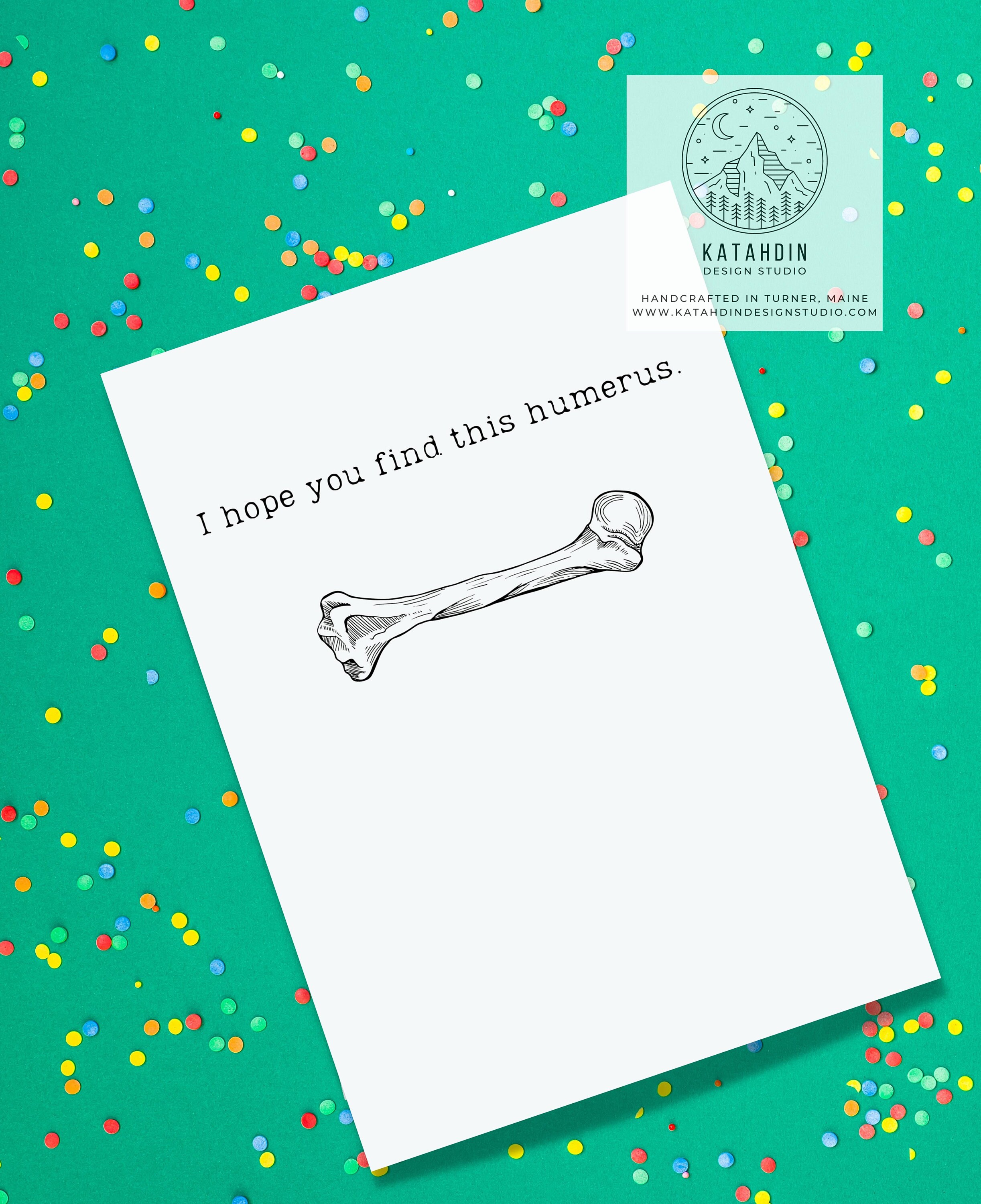 I Hope You Find This Humerus, Funny Card - Etsy