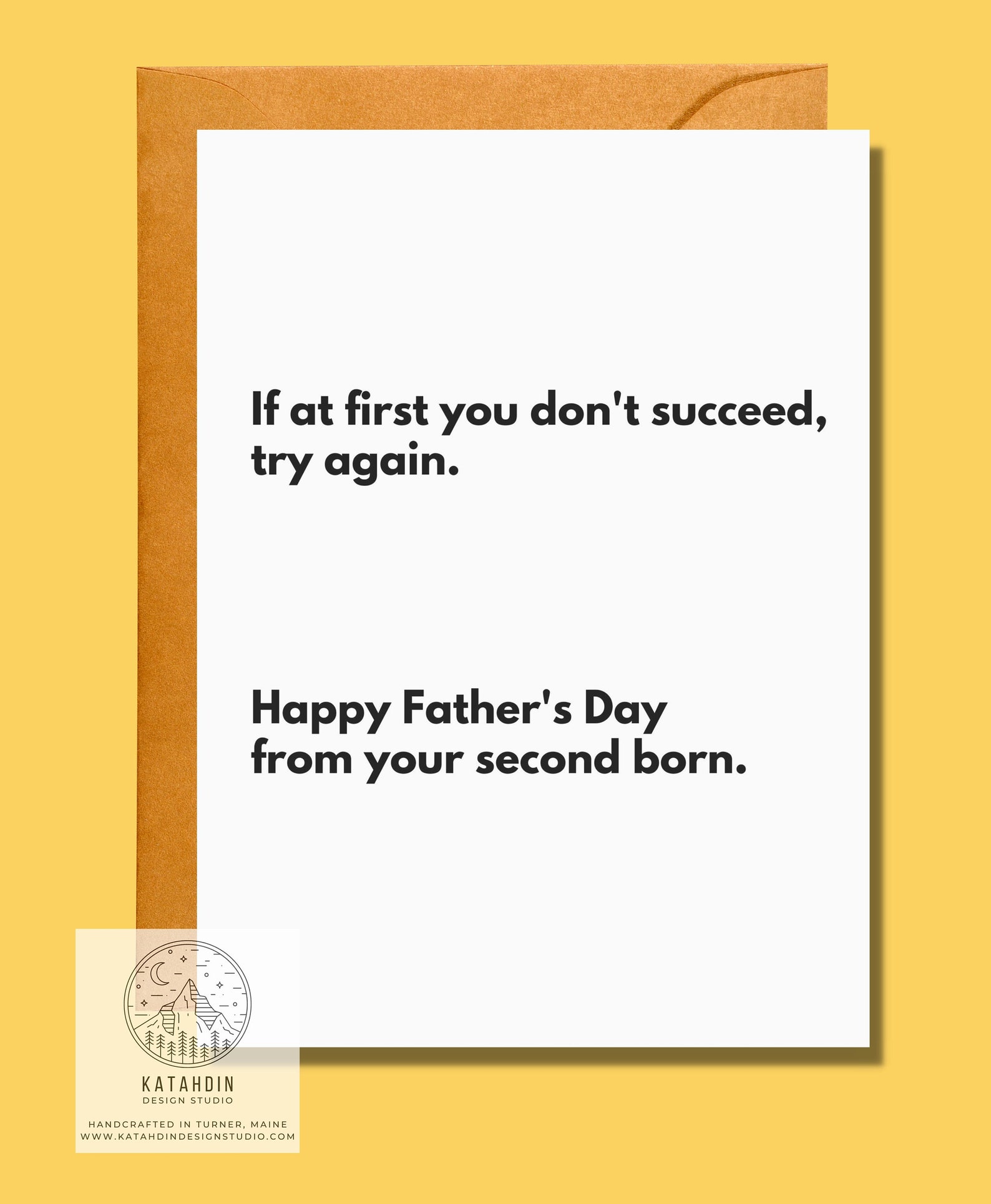 Happy Father's Day From Your Second Born, Father's Day Card, Funny Card ...