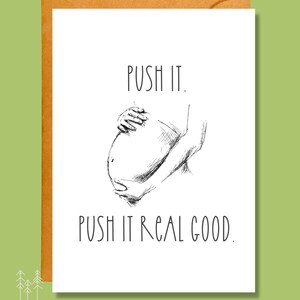 Push It, Push It Real Good | Funny Card | Pregnancy | Baby Shower | BB1 ...