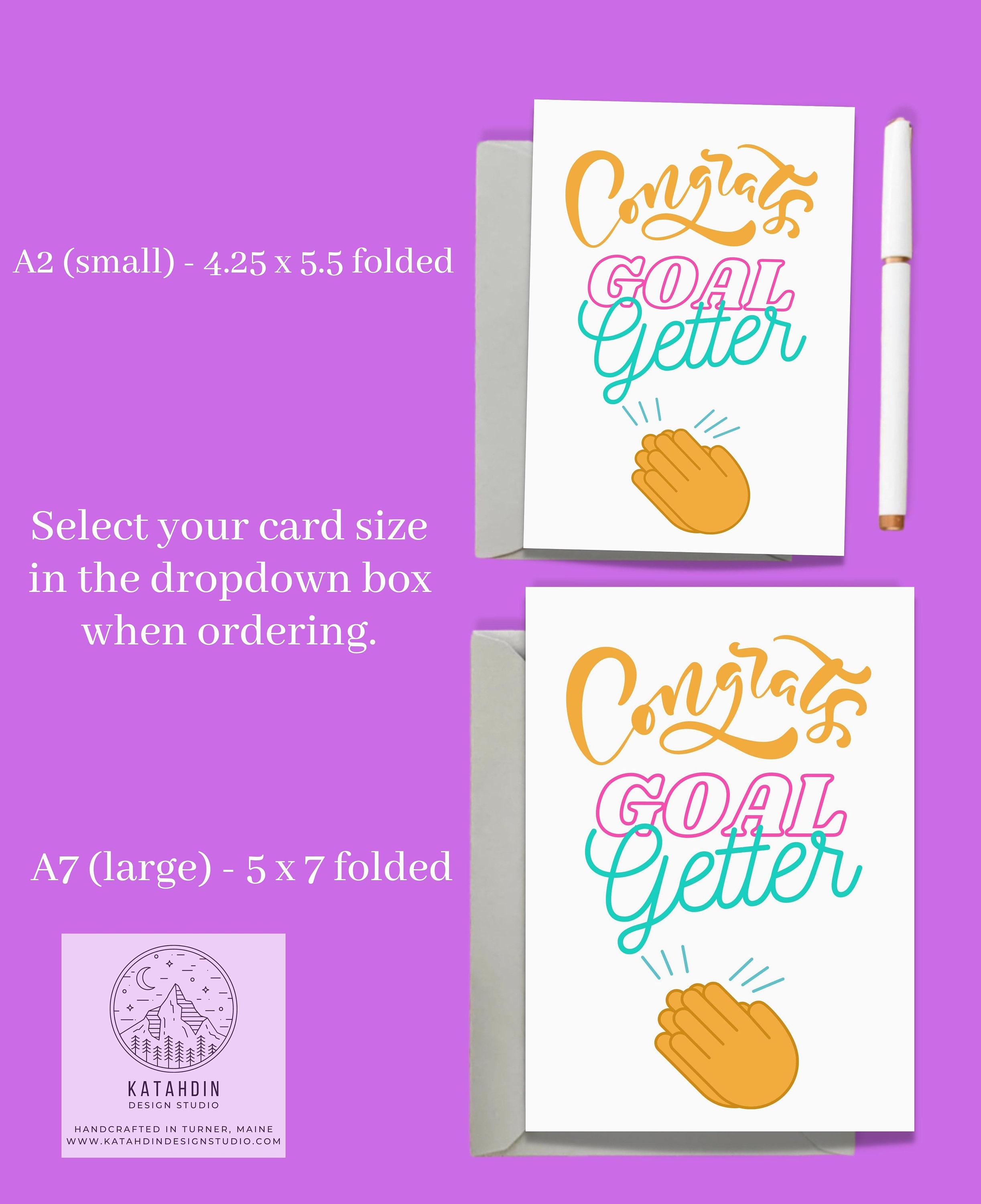 Congrats Goal Getter Congratulations Card New Job | Etsy