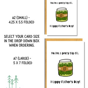 You're a Pretty Big Dill | Father's Day Card | Funny Dad Card | Pun ...