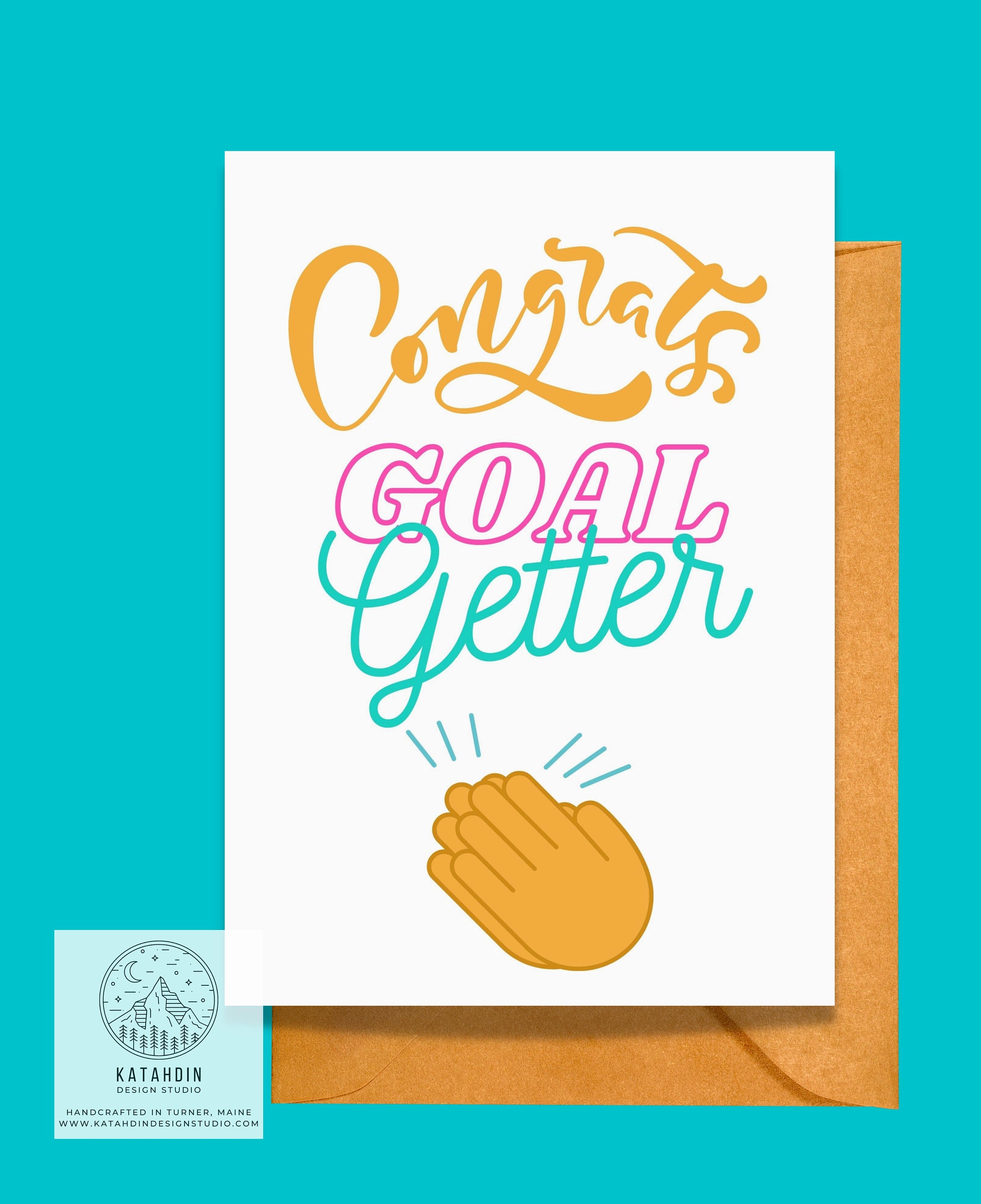 Congrats Goal Getter Congratulations Card New Job | Etsy