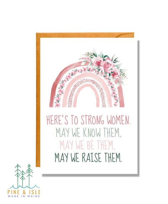 Here's to Strong Women Friendship Card Encouragement - Etsy