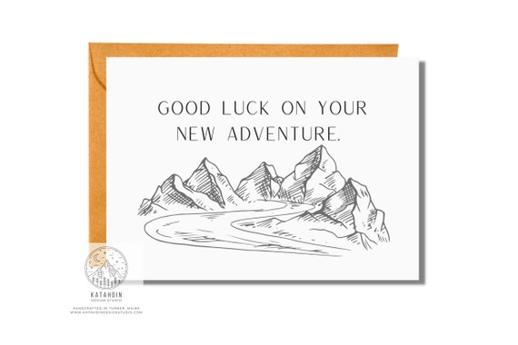 Good Luck on Your New Adventure Good Luck Card - Etsy