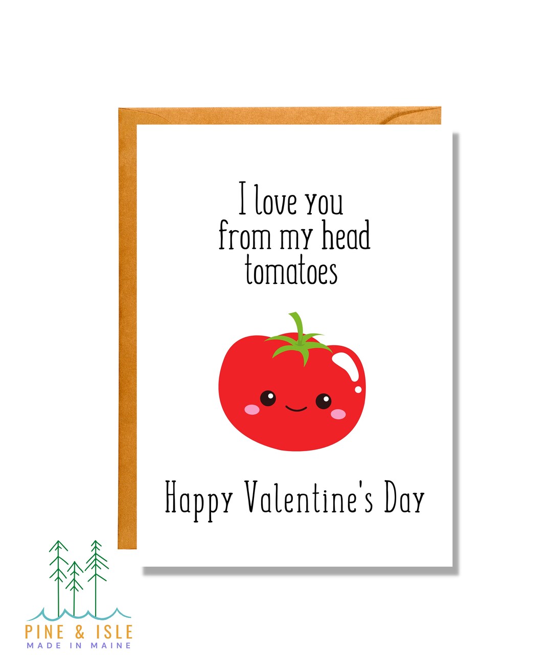 I Love You From My Head Tomatoes, Valentine's Day Card, Pun Card - Etsy