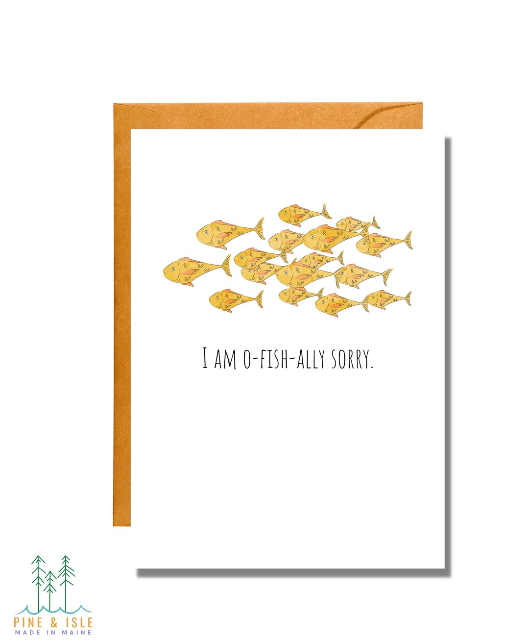 I Am O-fish-ally Sorry | Funny Apology | Pun Card | AP19 - Etsy
