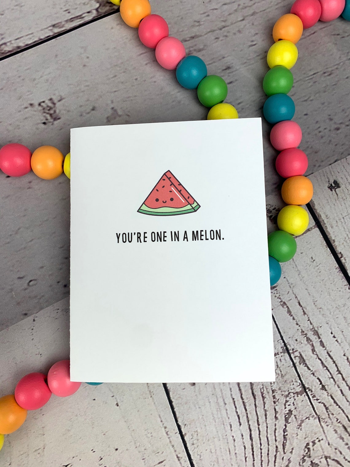 You're One in a Melon Handmade Greeting Card Blank | Etsy