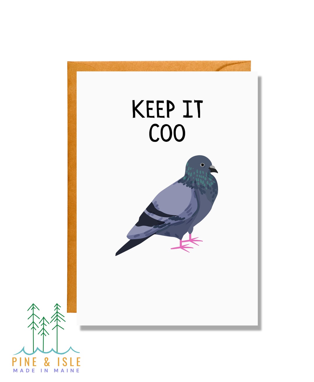 Keep It Coo, Funny Card, Animal Pun Card, Thinking of You - Etsy