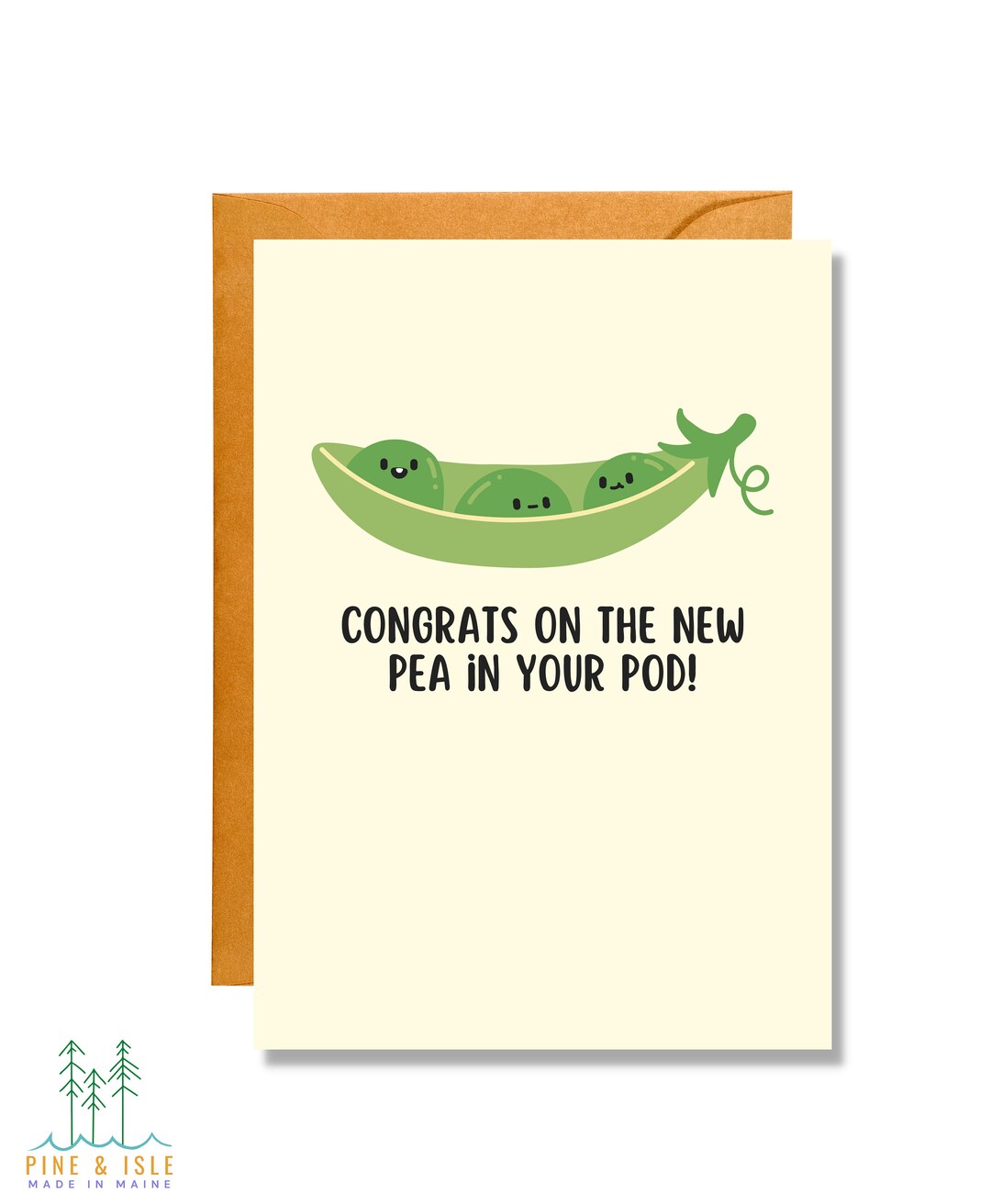 Congrats on the New Pea in Your Pod | Baby Card | Pun Card | BB11 - Etsy