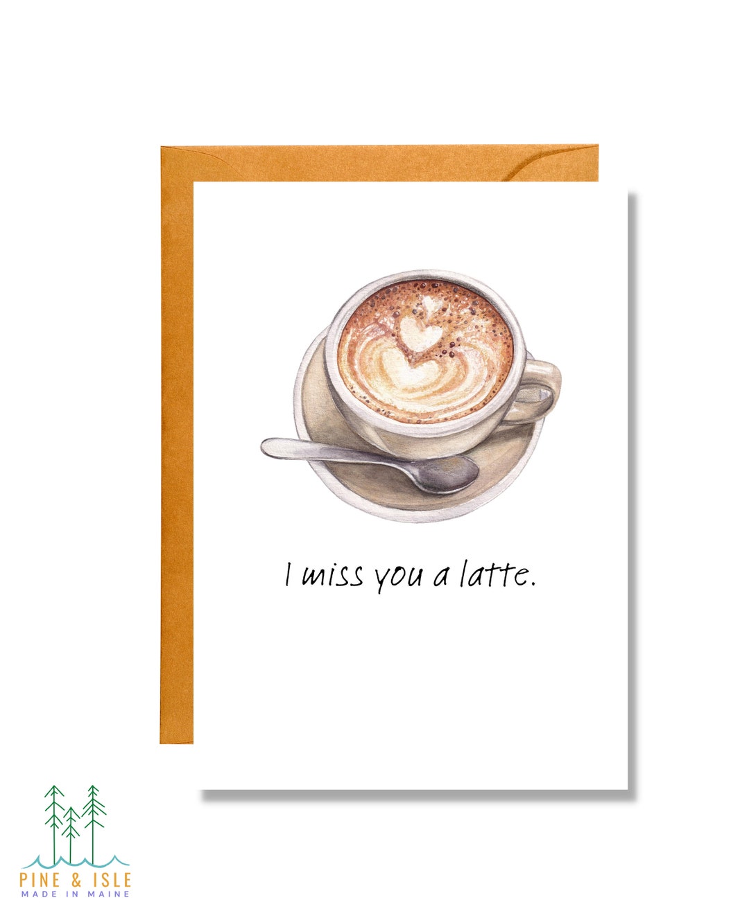 I Miss You a Latte | Pun Card | MY22 - Etsy