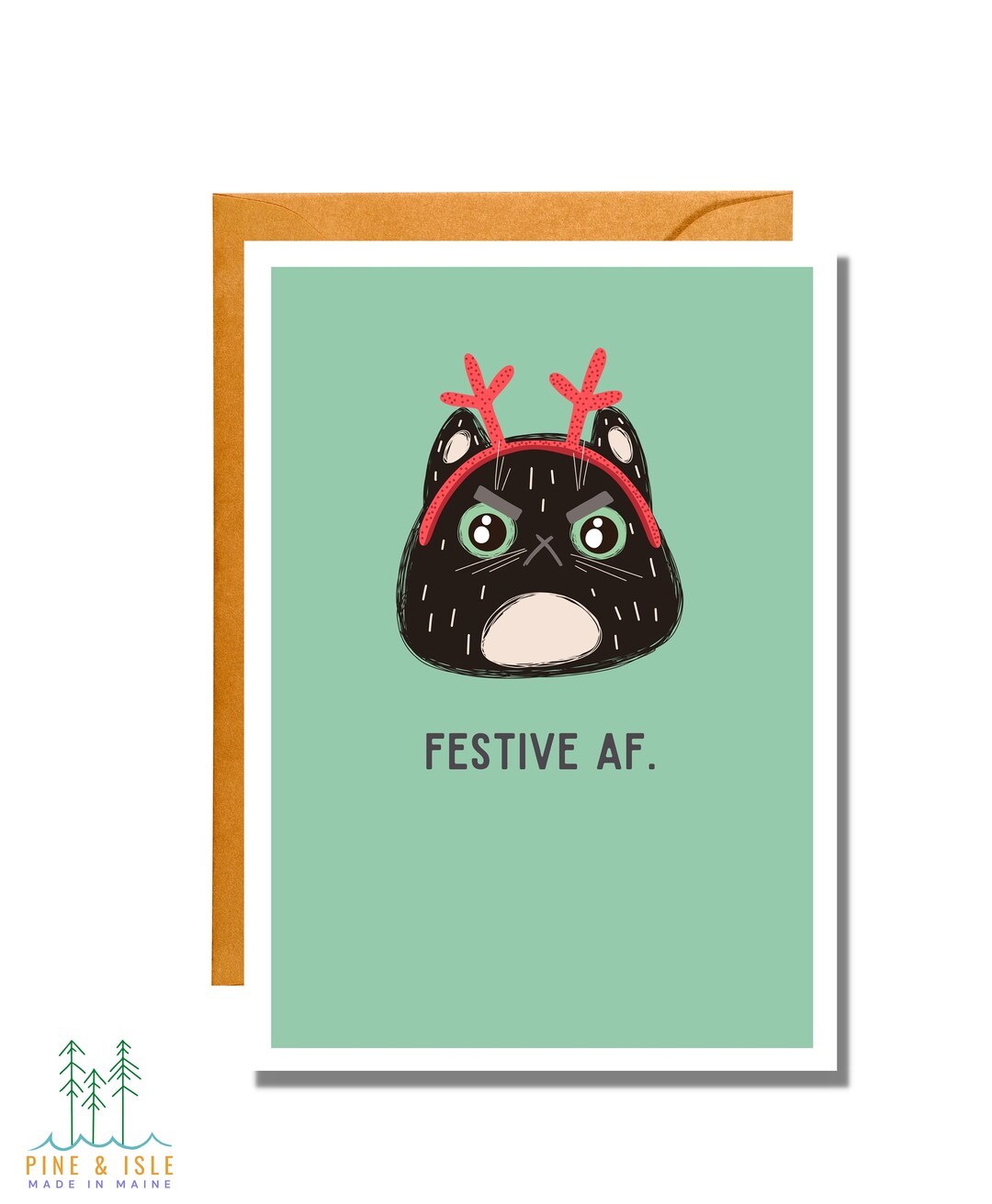 Festive AF | Christmas Card | Funny Card | XM29 - Etsy