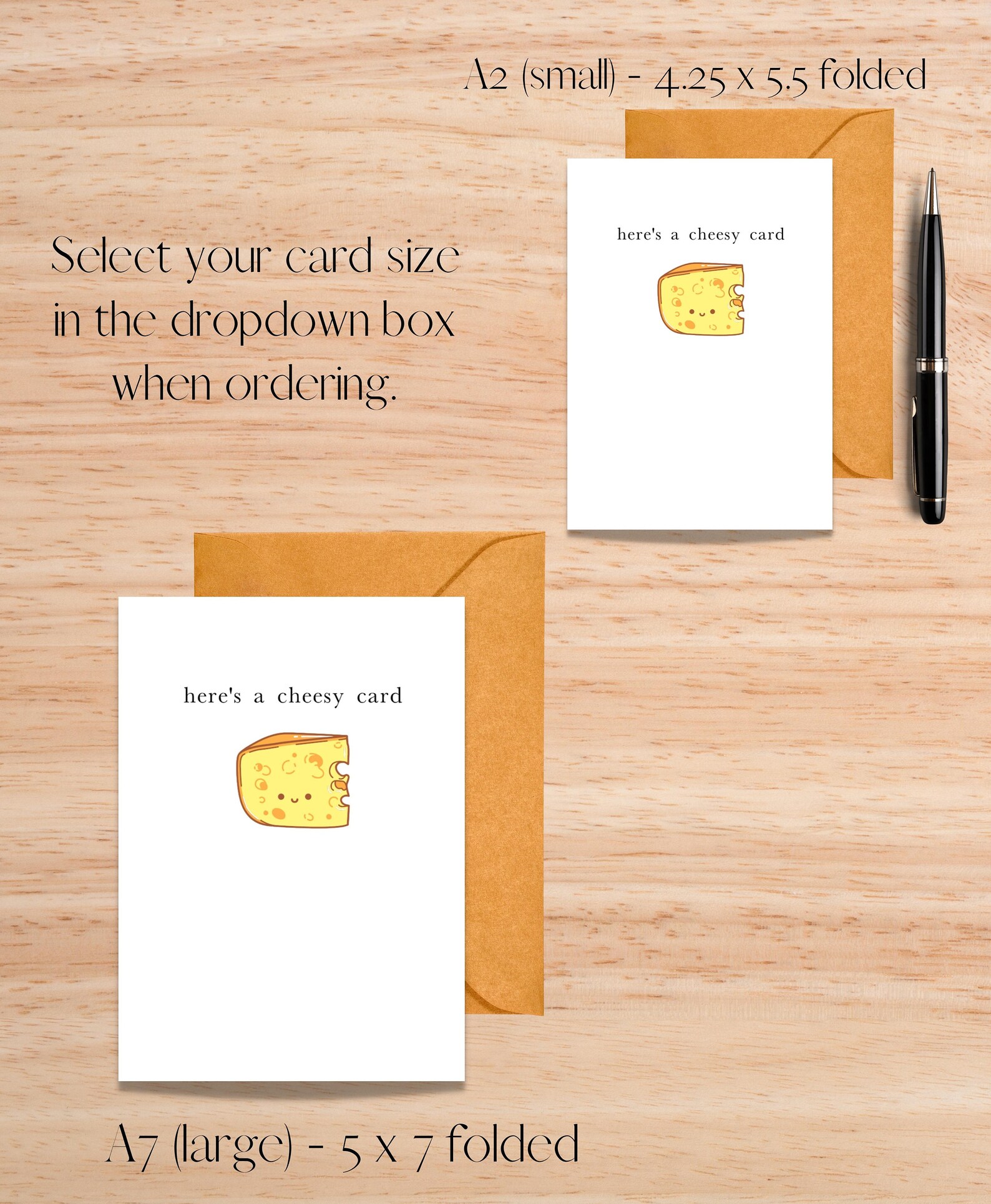 Here's a Cheesy Card Handmade Greeting Card Blank - Etsy