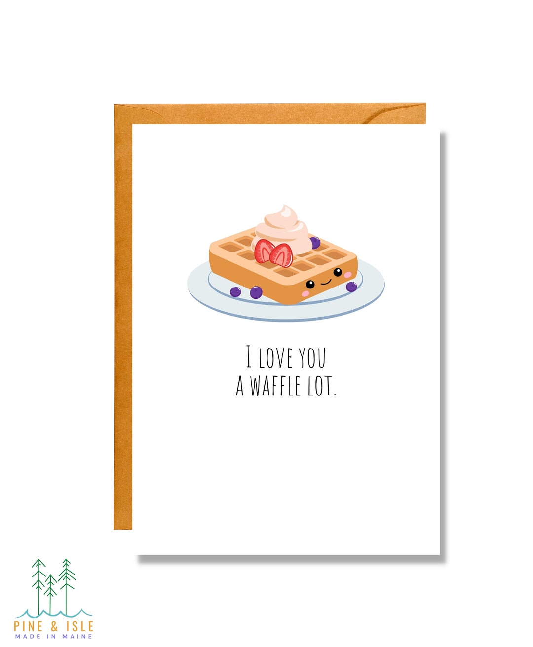 I Love You a Waffle Lot | Love Card | Pun Card | LV45 - Etsy