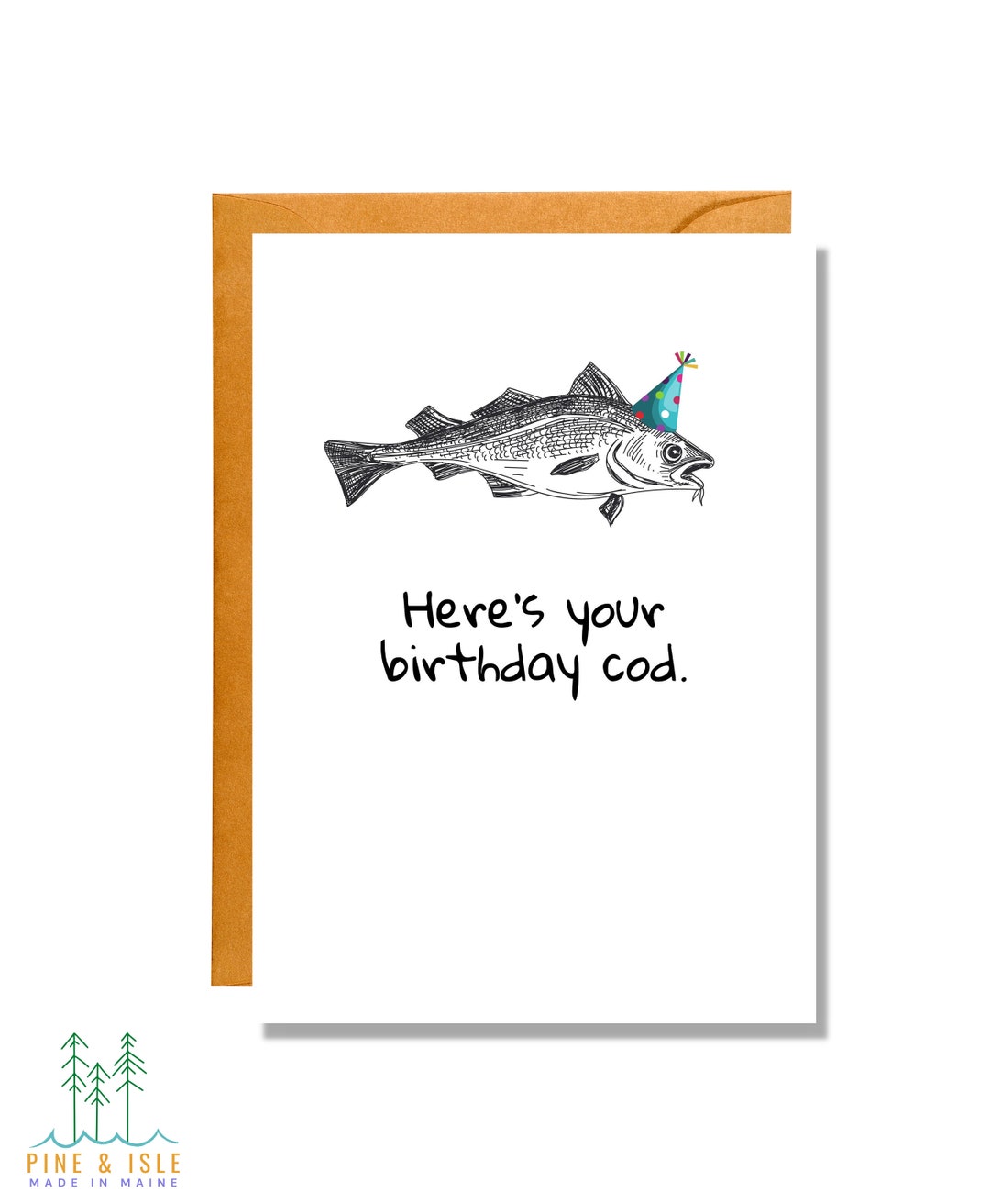 Here's Your Birthday Cod | Funny Birthday | Pun Card | BD30 - Etsy